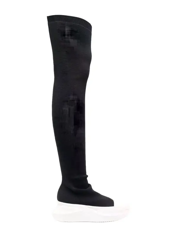 Rick Owens Thigh-high Sock Boots - Black