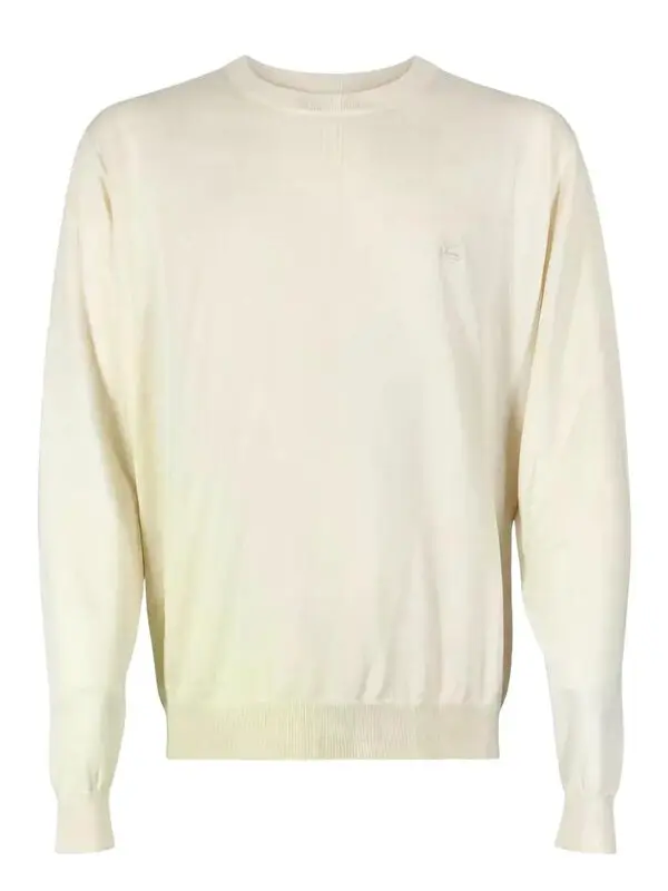 Etro Embroidered Logo Crew Neck Sweater - Neutrals