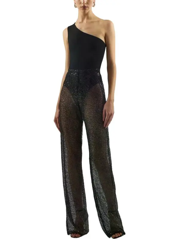 TALLER MARMO Marlene Sequin Embellished Trousers - Black