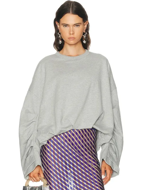 Dries Van Noten Hannett" Sweatshirt - Grey Melange