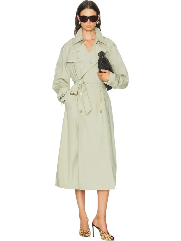 Ronny Kobo Cohen Trench Coat - Sage