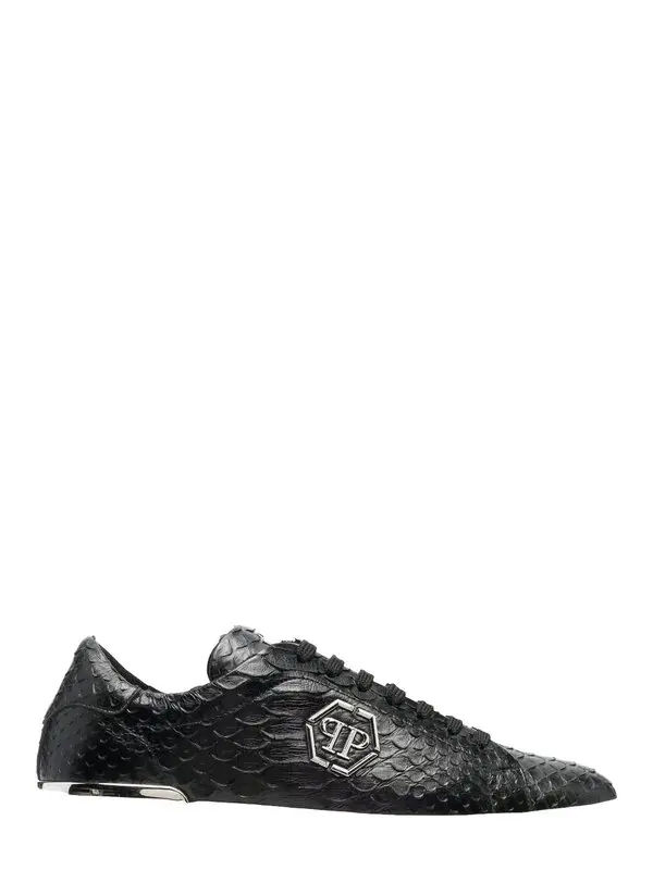 Philipp Plein Textured Low-top Sneakers - Black
