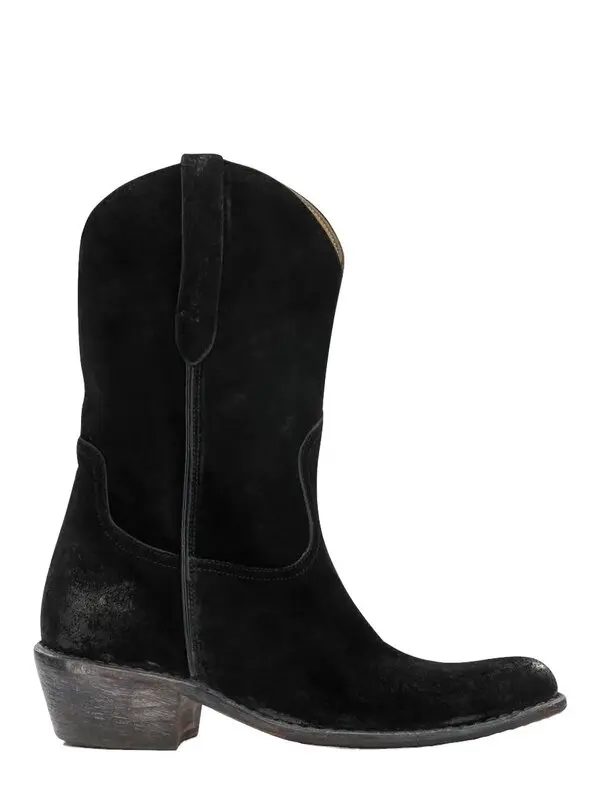 Moma Panelled Cowboy Boots - Black