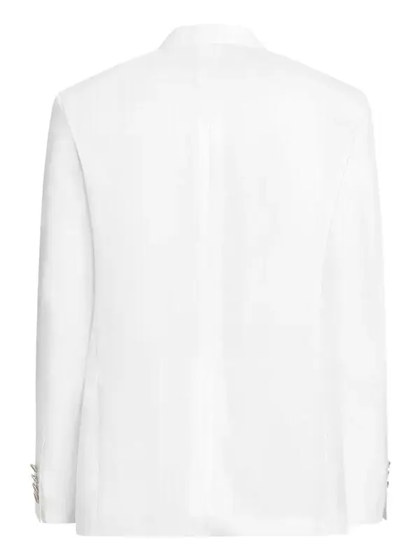 Dolce & Gabbana Sicilia Light Double-breasted Linen Jacket - White