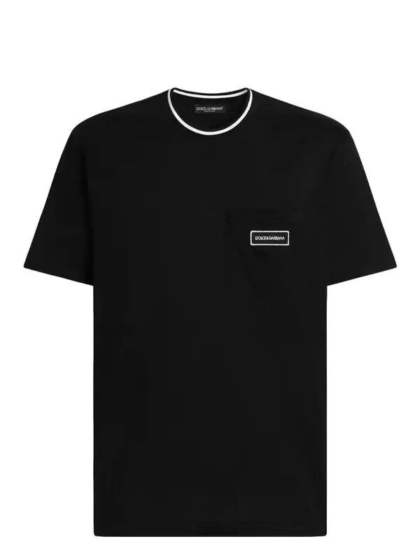 Dolce & Gabbana Cotton T-shirt With Logo - Black