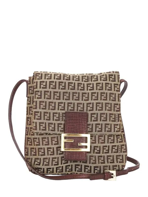 Fendi Zucchino Shoulder Bag - Beige