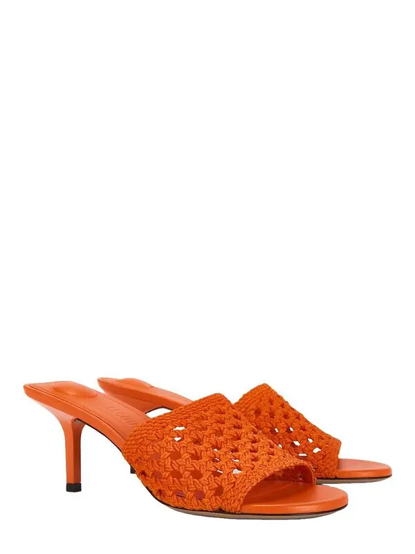 Jacquemus Les Mules Cubisto Stiletto Heel Mules - Orange