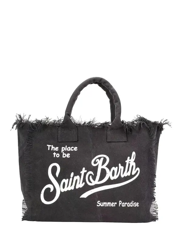 MC2 SAINT BARTH Logo Print Tote Bag - Black