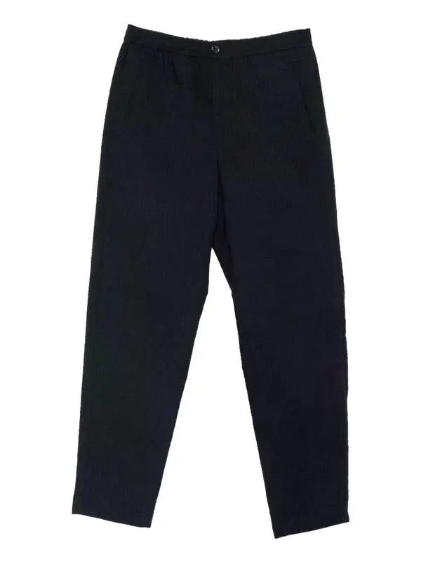 Emporio Armani Seersucker Texture Trousers - Blue