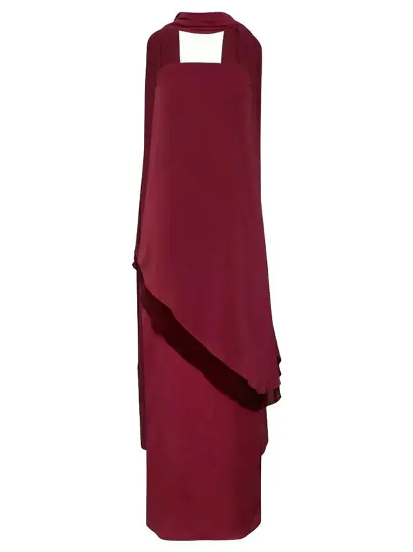 BAOBAB Granada Chiffon Strapless Scarf-detail Dress - Red