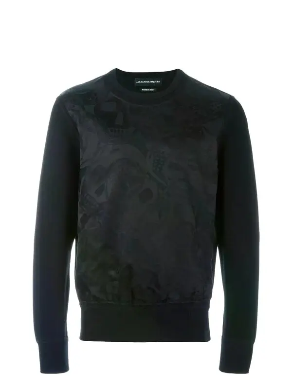 Alexander McQueen Skull Jacquard Sweatshirt - Black