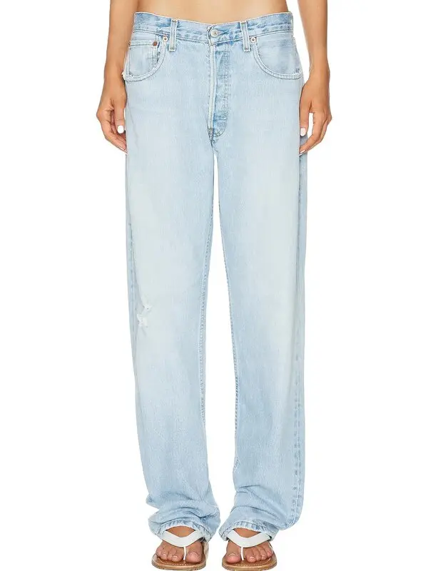 ALIGRACE Tomboy Straight Leg Jeans In Blue - Light