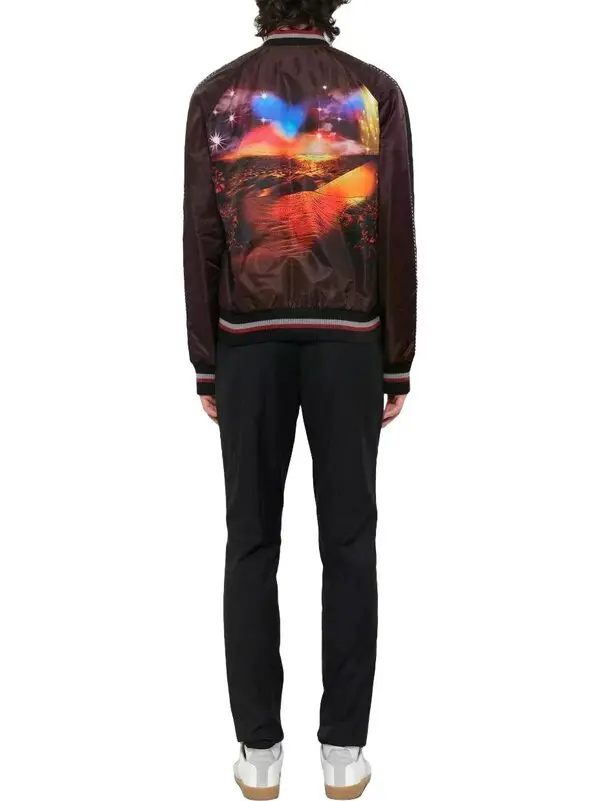 LANVIN Planet Scene Print Bomber Jacket - Multicolour