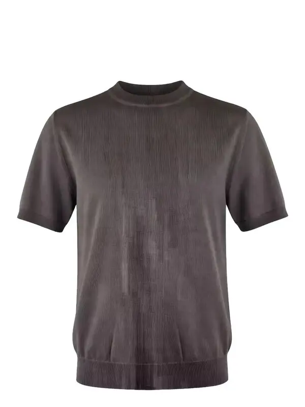Altea Ribbed-trim T-shirt - Brown