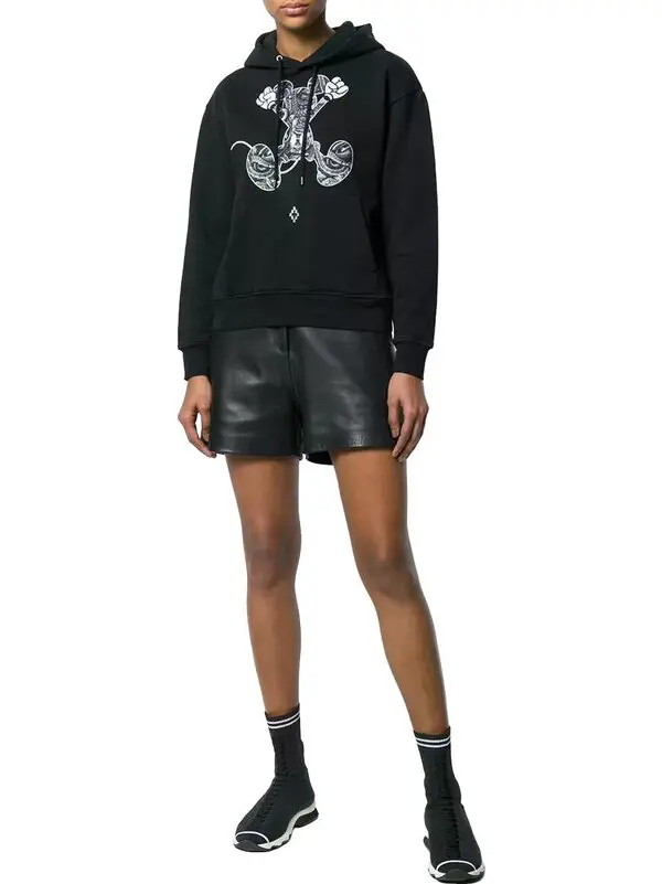 COUNTY OF MILAN Marcelo Burlon Mickey Mouse Hoodie - Black