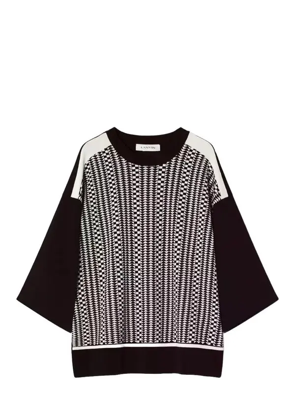 LANVIN Patterned Sweater - Black