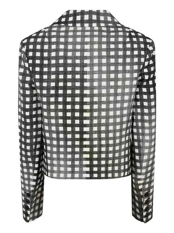 Ermanno Scervino Gingham Check Button-up Jacket - Black