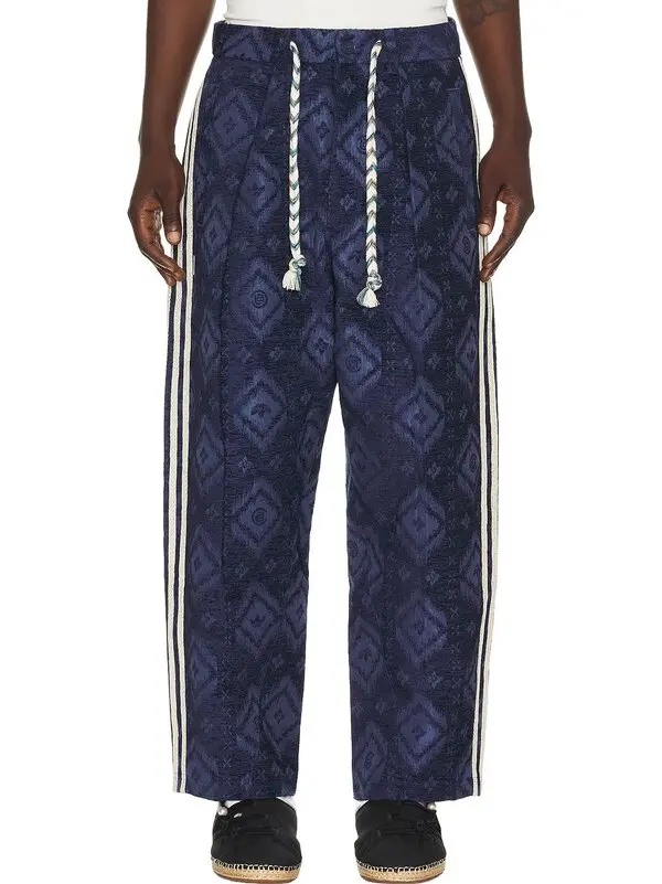 ADIDAS ORIGINALS X Clot Edison Chen Ikat Pant In Blue - Navy