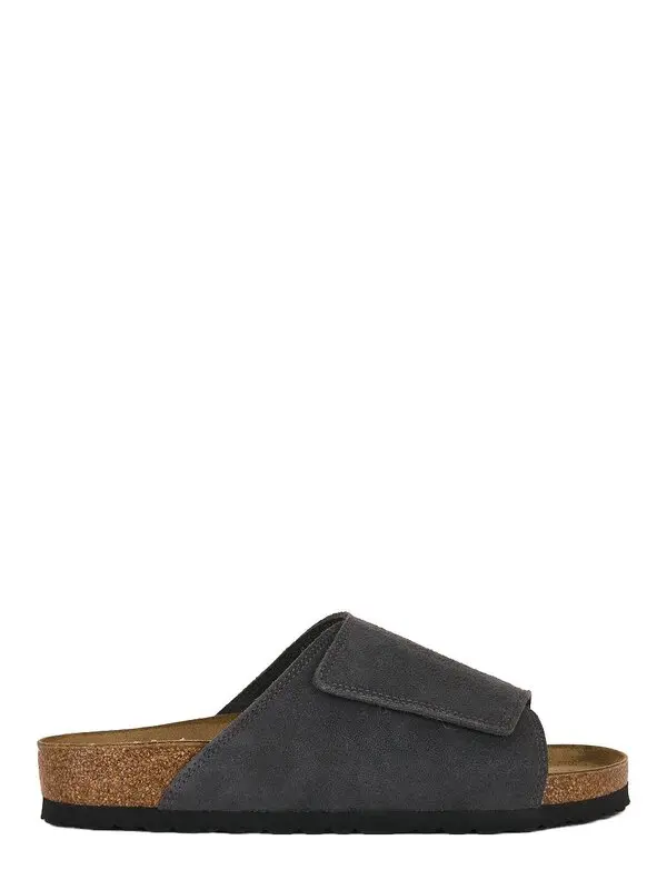 BIRKENSTOCK Solana Suede Slip-on Sandals - Charcoal