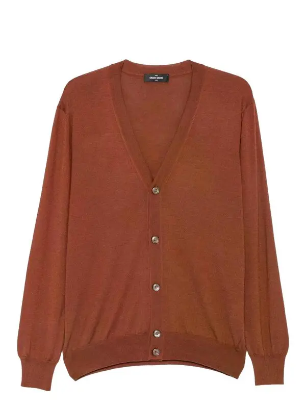 GRAN SASSO V-neck Cardigan - Brown