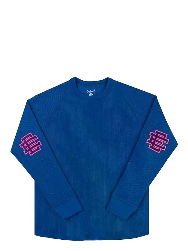 ERIC EMANUEL Ee Thermal Logo-print Sweater - Blue