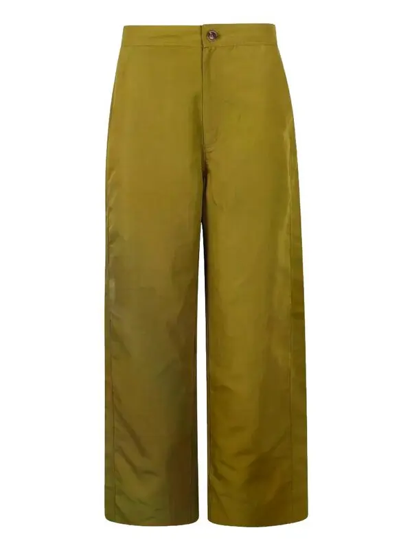 Soeur Dario Wide-leg Trousers In Mustard Yellow - Green