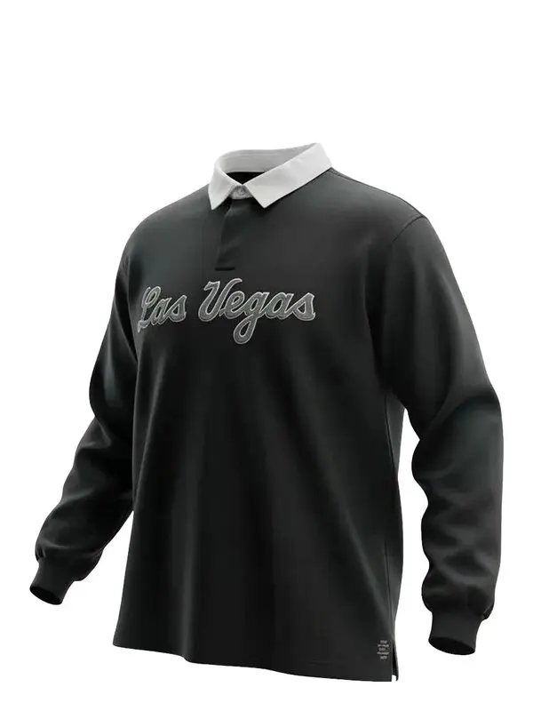 ERIC EMANUEL Rugby Core Lv Long-sleeve Polo Shirt - Black