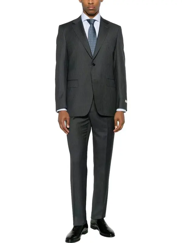 Canali Pinstripe-pattern Suit - Grey