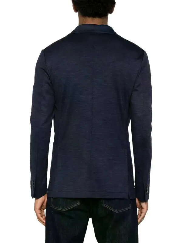 Canali Wool Patch-pocket Blazer - Blue