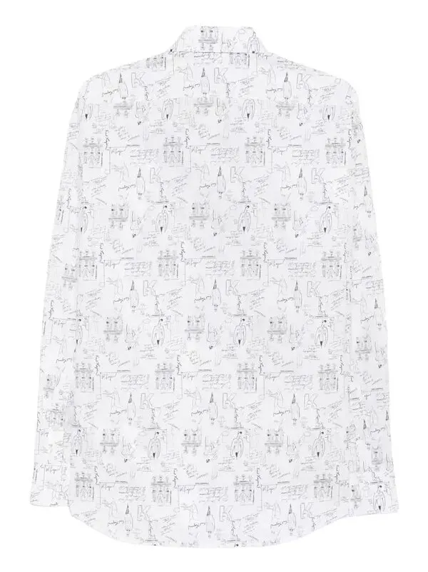 Karl Lagerfeld Graphic-print Long-sleeve Shirt - White