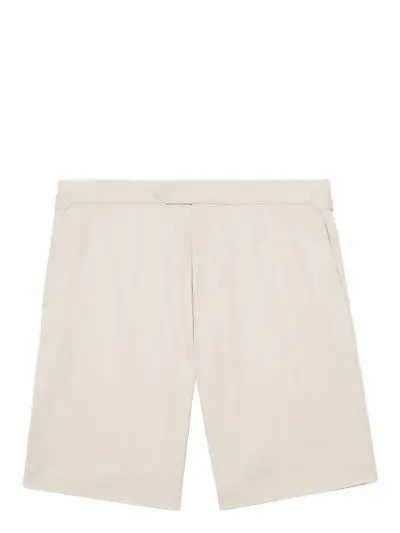 REISS Cantwell Side-adjuster Stretch Cotton-blend Shorts - Stone