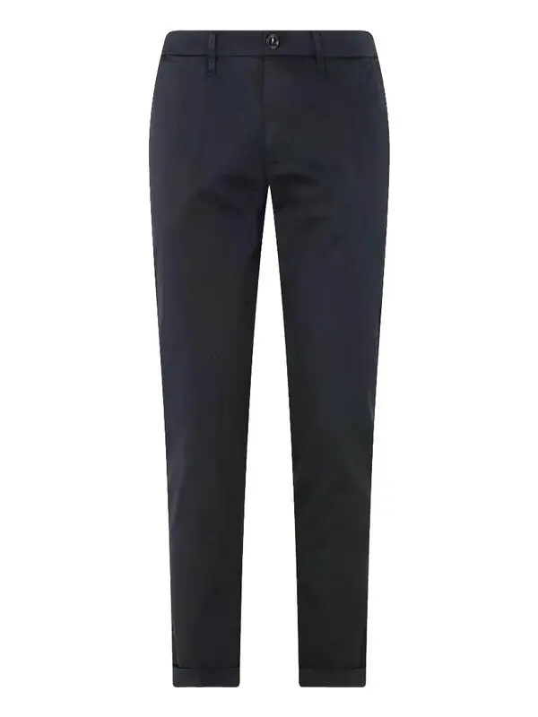 RE-HASH Belt-loop Turn-up Trousers - Blue