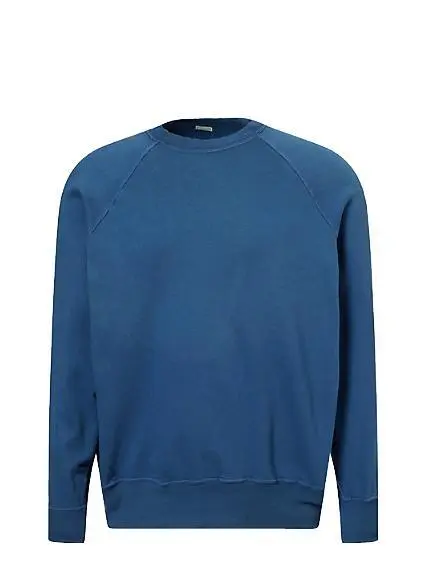 A.PRESSE Crewneck Cotton-jersey Sweatshirt - Blue