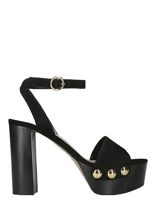 GIANVITO ROSSI Ardéa 70 Platform Suede Sandals - Black