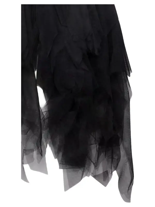 Matieres Fecales Layered Tulle Strapless Top - Black