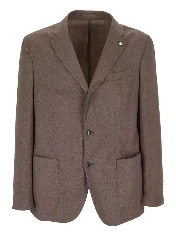 L.B.M. 1911 Herringbone-weave Blazer - Brown