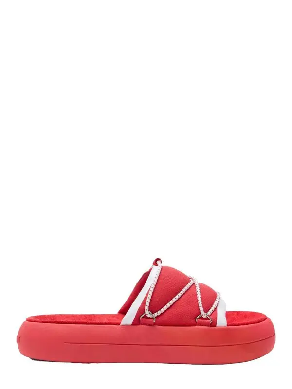 Moon Boot Icon Rope-detail Platform Sandals - Red