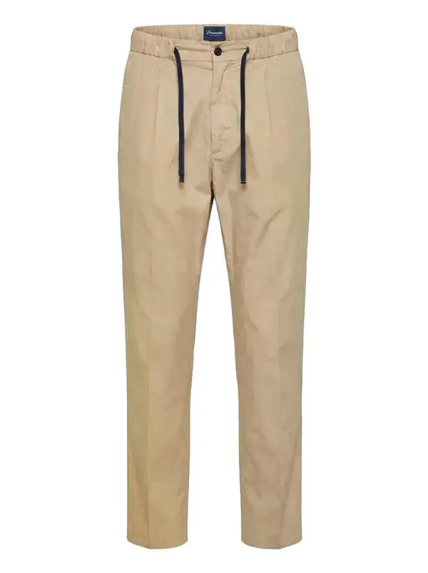 DRUMOHR Drawstring Pleated Trousers - Neutrals