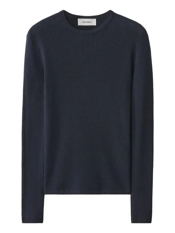 LISA YANG The Vivian Top - Navy