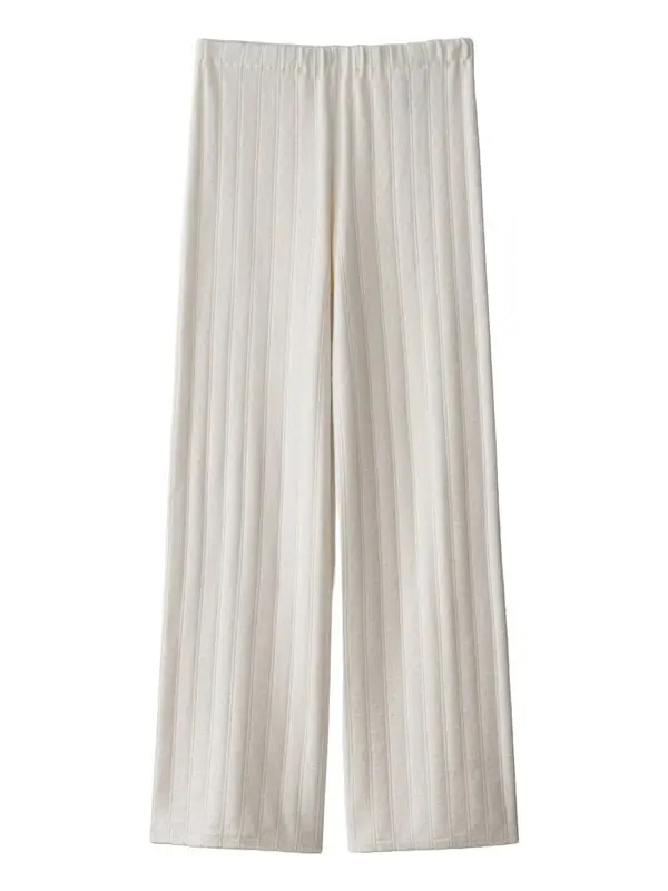 LISA YANG The Shannen Knit Trousers - Salt