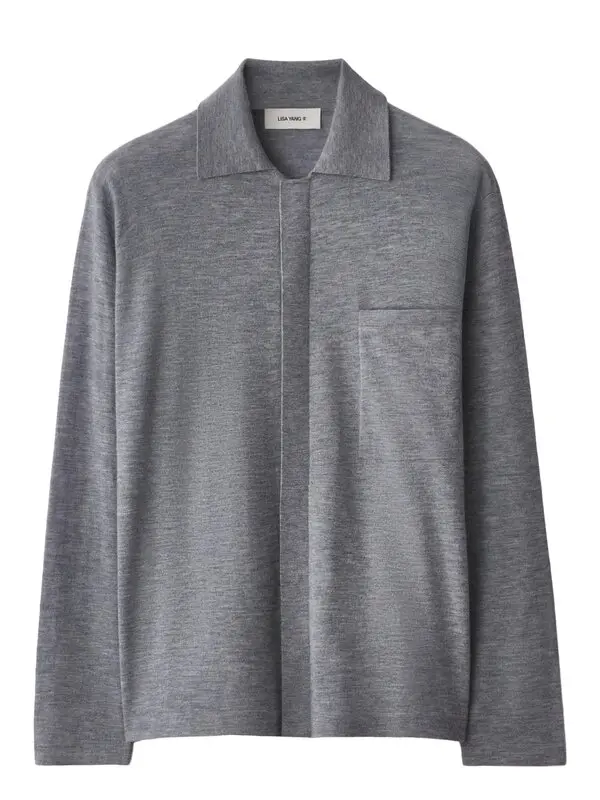 LISA YANG The Kieran Cardigan In Fine Gauge Cashmere - Mist