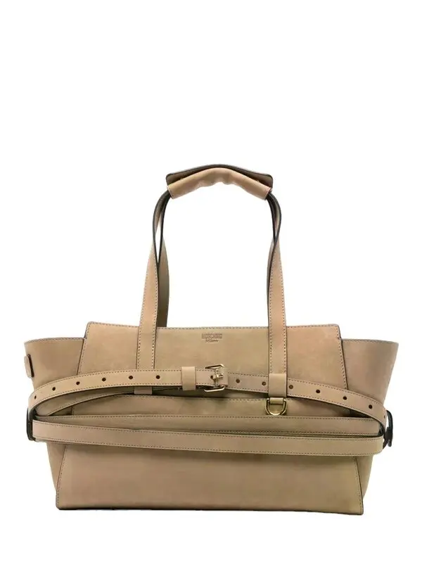 Moschino Tie Me Buckle-detail Shoulder Bag - Neutrals
