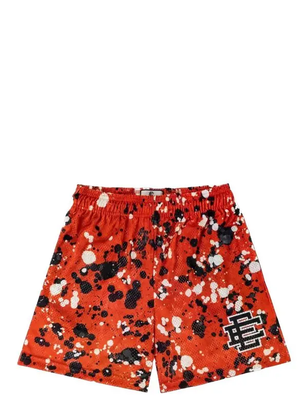 ERIC EMANUEL Ee Basic Paint-splatter Shorts - Orange