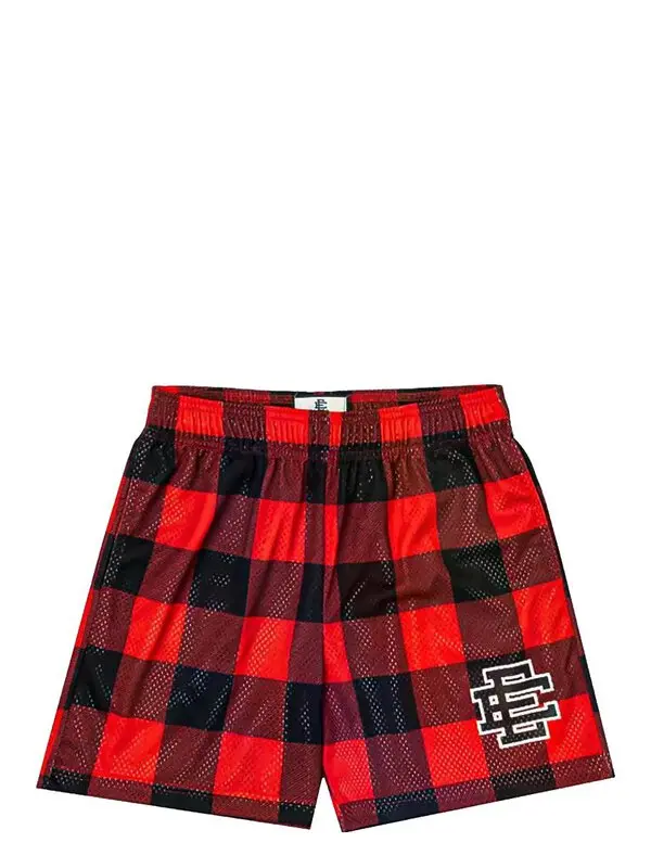 ERIC EMANUEL Ee Buffalo Plaid Mesh Shorts - Red