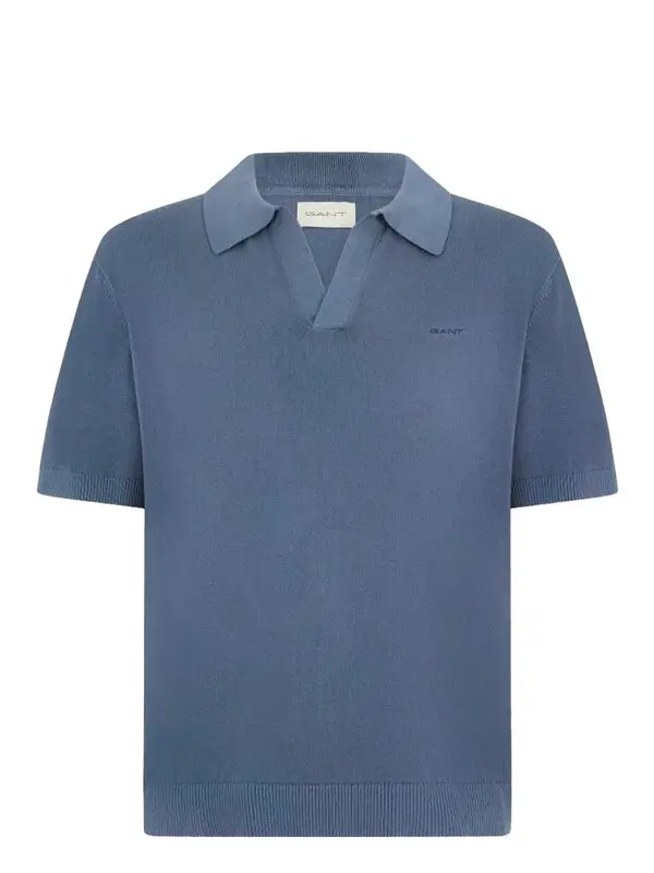 Gant Fine-knit Short-sleeve T-shirt - Blue