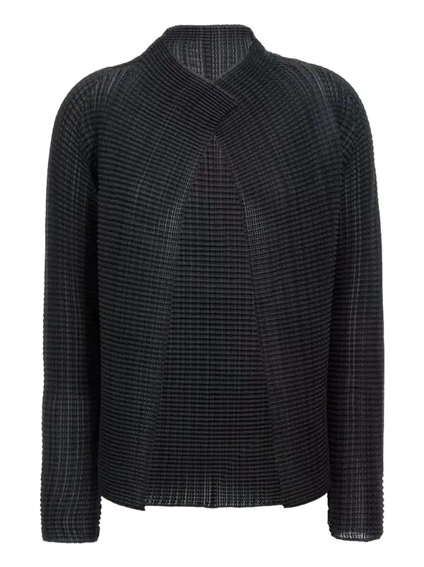 Issey Miyake Wooly Pleats Cardigan - Black