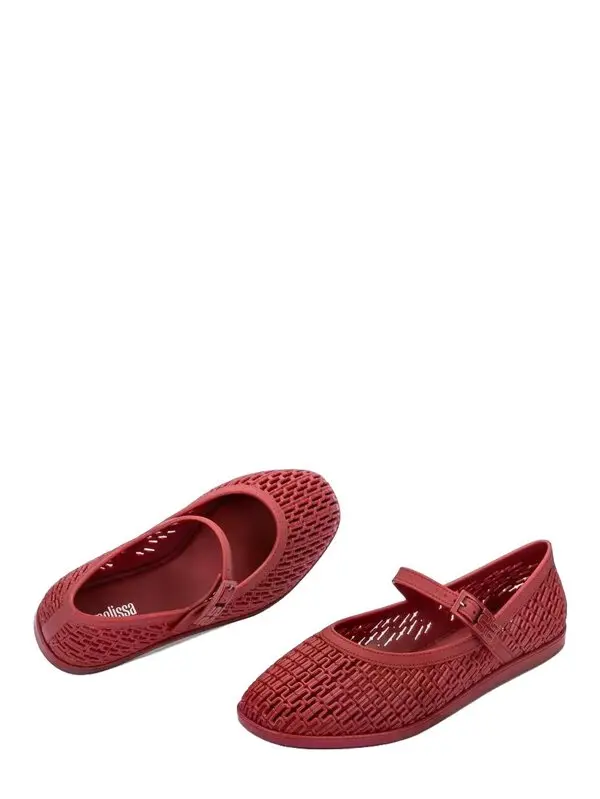 Melissa Harper Perforated Ballet Flats - Red