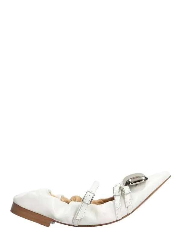 ALCHIMIA Buckle-strap Ballet Flats - White