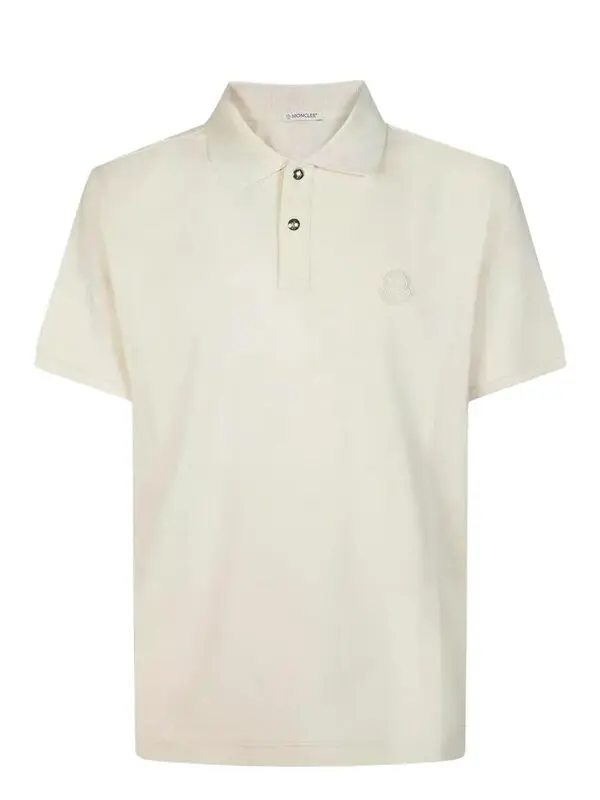 Moncler Logo-patch Polo Shirt - Neutrals