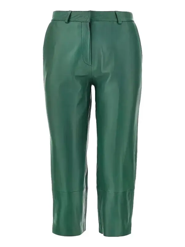 THE FRANKIE SHOP Lior Leather Trousers - Green